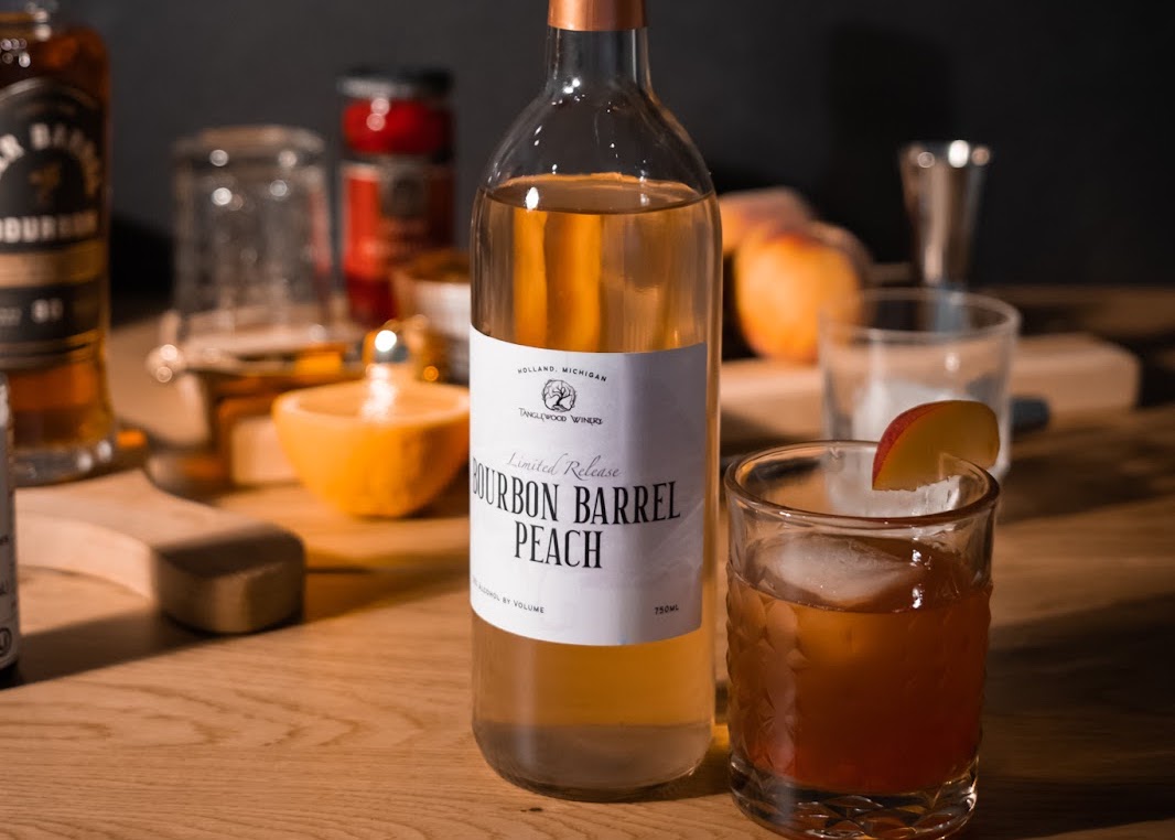Bourbon Barrel Peach Old Fashioned – Tanglewood Winery